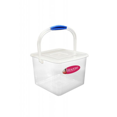 Beaufort Storage Box With Handle Clear (10L)