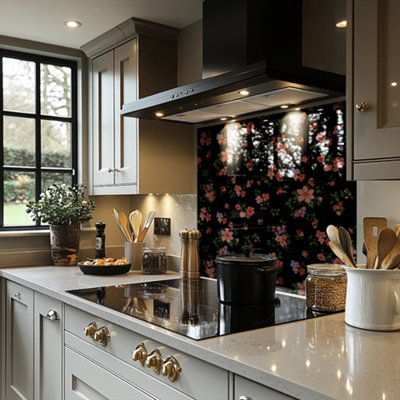 Beautiful Pink Flowers Splash Back designer style