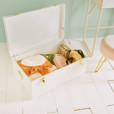 Beautify Storage Trunks, Set of 3 Pastel Stainless Steel Storage Chests ...