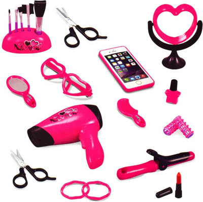 Beauty Girl Makeup Set Cosmetic Battery Operated Mirror Fun Pretend ...