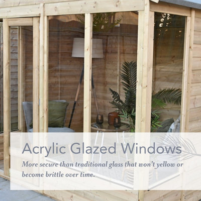 Beckwood Apex Summerhouse 6x4 - Double Door - 5 Windows | DIY at B&Q