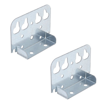 Bed Centre Rail U Shaped 80mm Support Brackets for Wooden Centre Rails