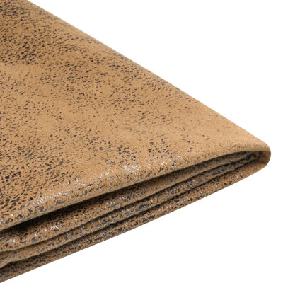 Bed Frame Cover Faux Leather FITOU 140 x 200 cm Brown