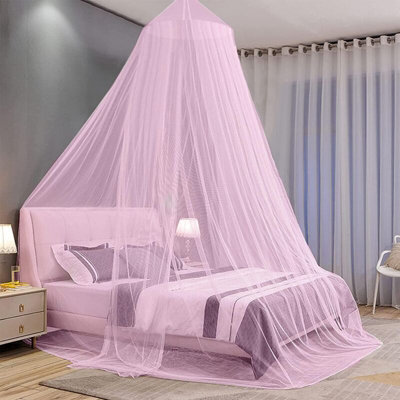 Bed Mosquito Net Bed Canopy for Adults Girls Pink Tulle Single Bed ...