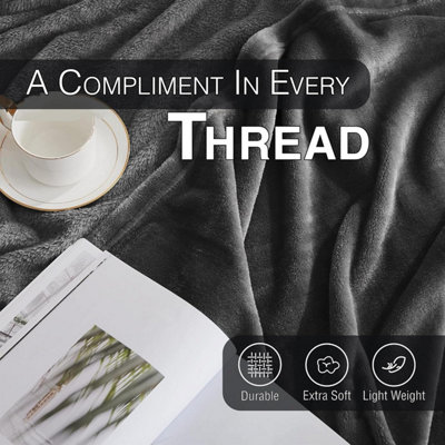 Bedbric Throws for Sofas Large Cozy Blankets and Throws 400 GSM Single ...