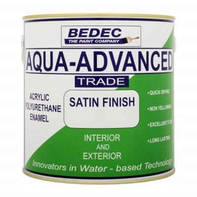 Bedec Aqua Advanced Paint Satin - Brilliant White - 2.5 Litre