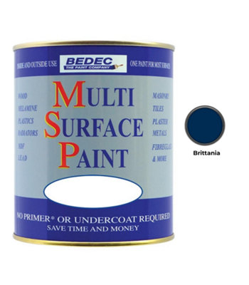 Bedec Multi Surface Paint - Satin - Britannia - 750ml