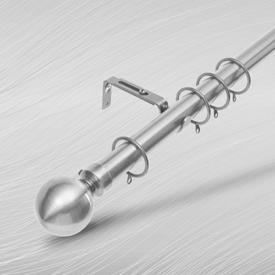 BedLooms Plain Metal Curtain Pole- 70-120 cm (28" - 48" ) Extendable ...