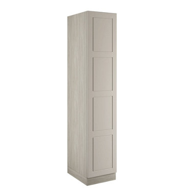Bedroom Kit Shaker Taupe Grey Single Wardrobe with Shelves