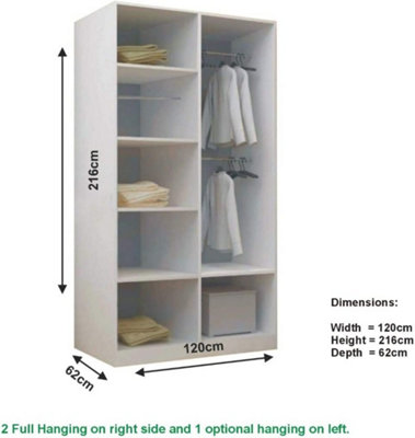 Bedroom Sliding Wardrobe with Mirror & Drawers Modern Oak Sliding ...