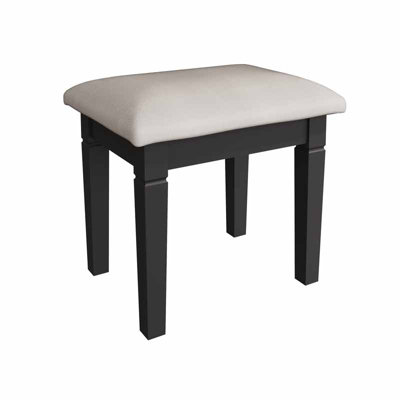 Bedroom Stool - Pine/MDF - L45 x W35 x H45 cm - Midnight Grey | DIY at B&Q