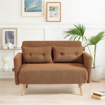 BedroomBundles LTD Foxy Modern 2-Seater Loveseat Sofa, Convertible Fold ...