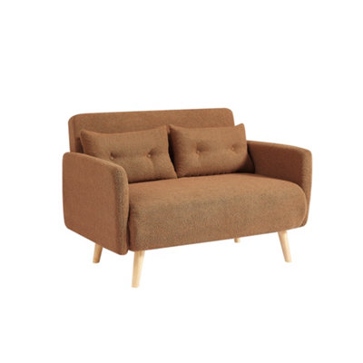 BedroomBundles LTD Foxy Modern 2-Seater Loveseat Sofa, Convertible Fold ...