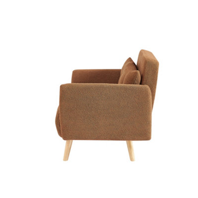 BedroomBundles LTD Foxy Modern 2-Seater Loveseat Sofa, Convertible Fold ...