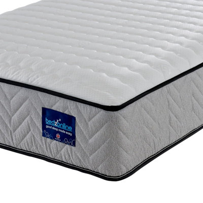 Bedzonline 7-Zone Hybrid Memory Foam & Spring Mattress, Hypoallergenic ...