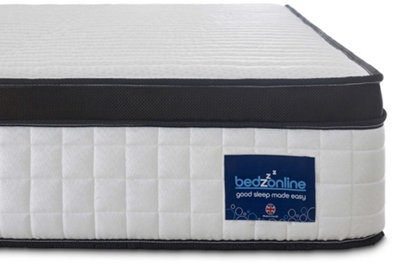 Shop BEDZONLINE Memory Foam Mattress Pocket Sprung Mattress with 3D ...