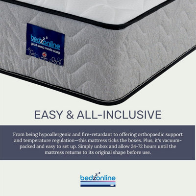 Bedzonline Orthopaedic Full Body Support Memory Foam Spring Mattress ...