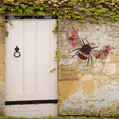 Bee Bloom Hover Bee Outdoor Vinyl Print - Trio | DIY at B&Q