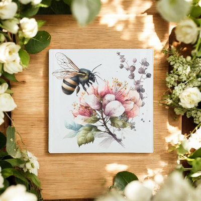 Bee Glass Hot Pot Stand - Trivet Heat Resistant Pot Holder 20cm x 20cm