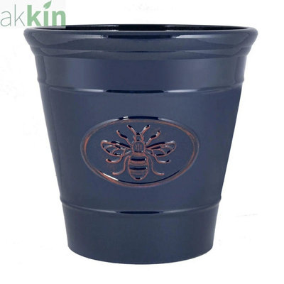 Bee Planter Round 40cm - Dark Blue