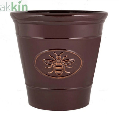 Bee Planter Round 40cm - Dark Brown