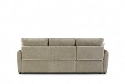 Beige Chenille Fabric 1C2 Corner Sofabed with Storage ARCHIE
