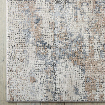 Beige Grey Rug, Stain-Resistant Modern Rug, 10mm Thickness Abstract Rug ...