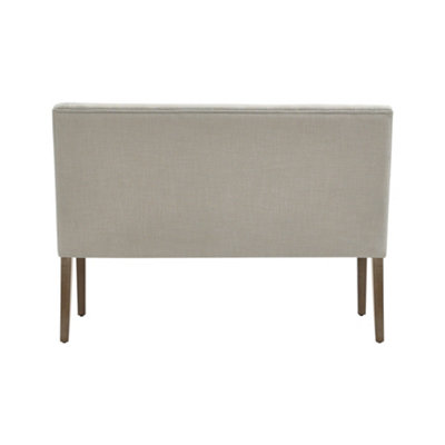 Beige Linen Upholstered Bench Dining Bench W 1310 mm