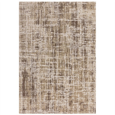 Beige Luxurious Abstract Modern Easy To Clean Rug For Dining Room ...