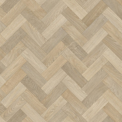 Beige Modern Wood Effect Anti-Slip Vinyl Flooring for Home, Shops ...