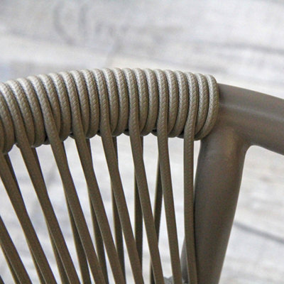 Beige rattan wicker garden outdoor four 4 seater bistro table and ...