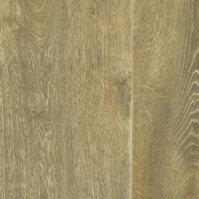 Beige Wood Effect Anti-Slip Vinyl Flooring For LivingRoom, Hallways, 2 ...