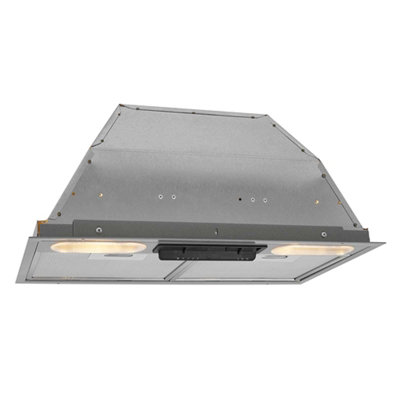 Beko 53cm Under Canopy Cooker Hood Built-in Kitchen Extractor Fan In Silver