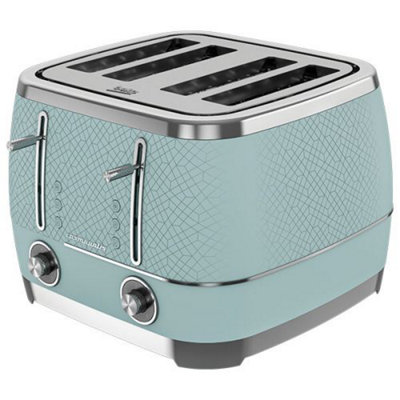 Beko Cosmopolis 4 Slice Toaster Duck Egg Blue/Chrome | DIY at B&Q