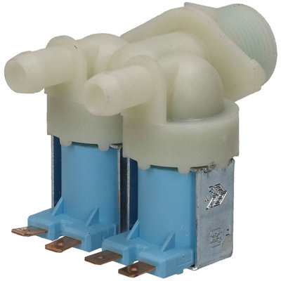 Beko Genuine Cold Water Double Solenoid inlet Valve : 180Deg. with 12 ...