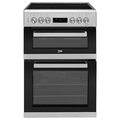 Beko KDC653S 600mm Double Electric Cooker Ceramic Hob Fan Oven