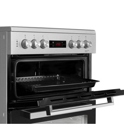 Beko KDC653S 600mm Double Electric Cooker Ceramic Hob Fan Oven