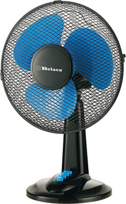 Belaco 12" Desk Fan - Table Fan - Blue / Black