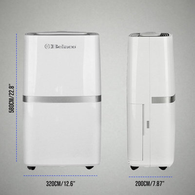 BELACO 20L DEHUMIDIFIER - humidifier sensor - 24hr timer 5.5l tank