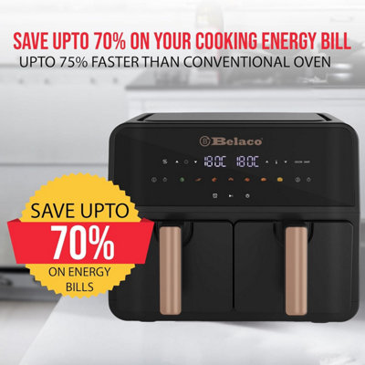 Belaco Dual Draw - Digital Air fryer - 9L