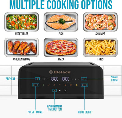 Belaco Dual Draw - Digital Air fryer - 9L