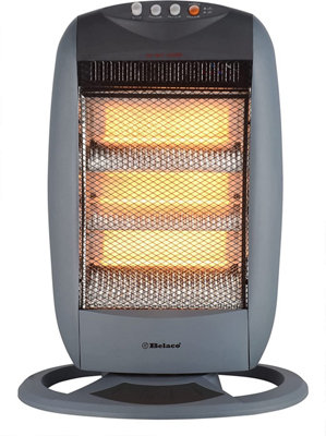 Buy Belaco Grey Halogen Heater 400w-1200w Oscilating | DIY at B&Q