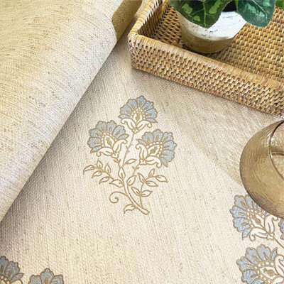Belgravia Décor Carlotta Motif Blue / Cream