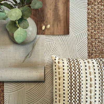 Belgravia Maya Textured Geo Grey | DIY at B&Q