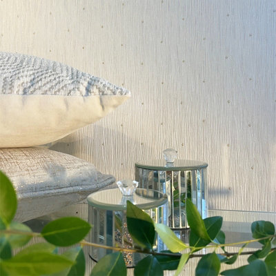 Belgravia Tiffany Pearl Heavyweight Textured Vinyl Wallpaper Gold 41321