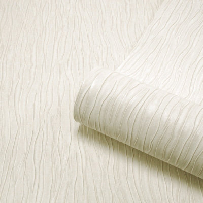 Belgravia Tiffany Platinum Heavyweight Textured Vinyl Wallpaper Natural 180