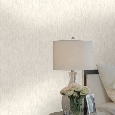 Belgravia Tiffany Platinum Heavyweight Textured Vinyl Wallpaper Natural 180