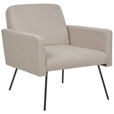 Beliani Armchair NARKEN Fabric Beige