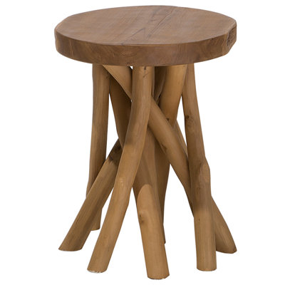 Beliani Boho Side Table MERRITT Brown