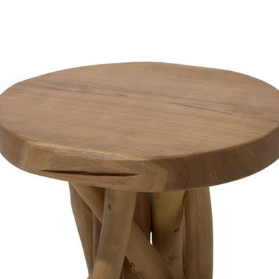 Beliani Boho Side Table MERRITT Brown